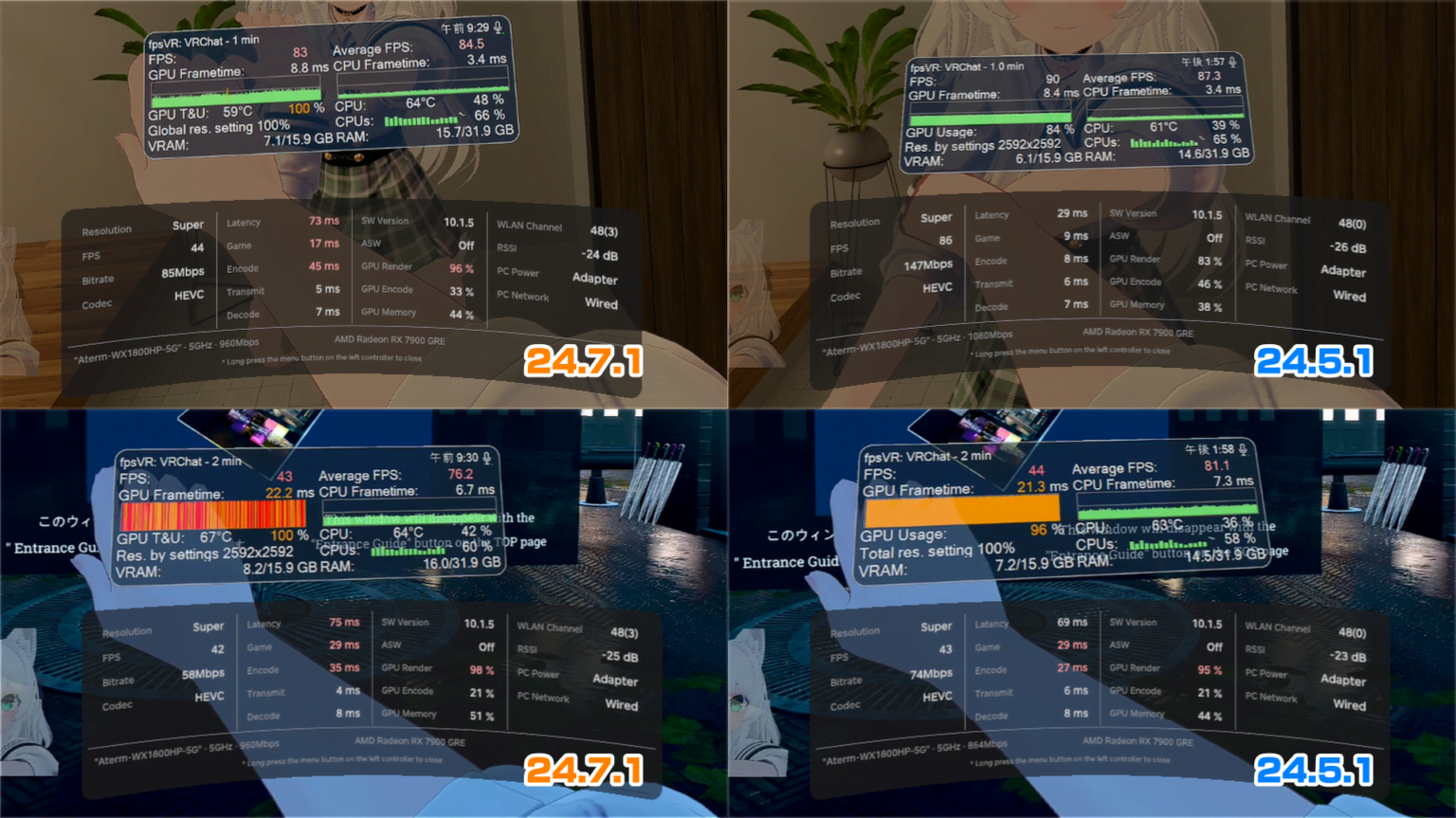 【AMD Radeon】VRChatのフレームレートがしっかり出ない原因を調査してみる【解決】 | ぴけっとガジェット